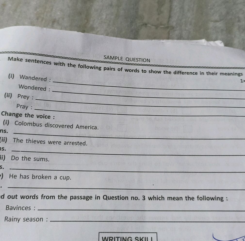 Make sentences with the following pairs of | StudyX