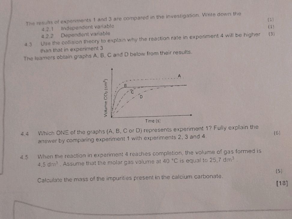 The results of experiments 1 and 3 are | StudyX