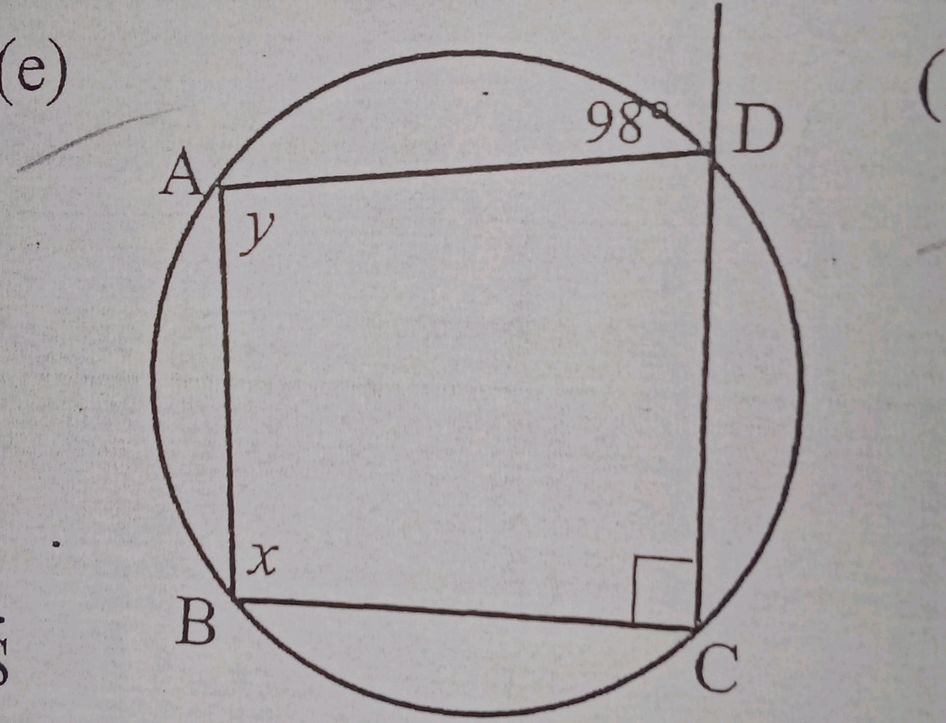 The image shows a cyclic quadrilateral ABCD | StudyX