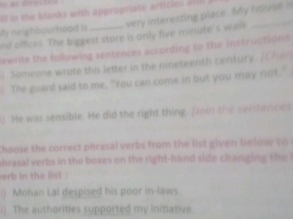 Rewrite the following sentences according to | StudyX