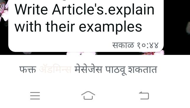 Write Article's.explain with their examples | StudyX