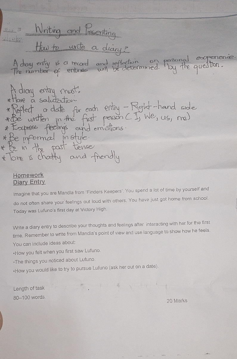 How to write a diary? A diary entry is a | StudyX