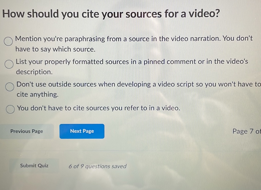 How should you cite your sources for a | StudyX