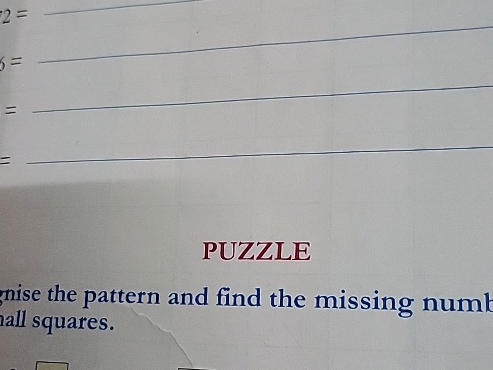 Recognise the pattern and find the missing | StudyX