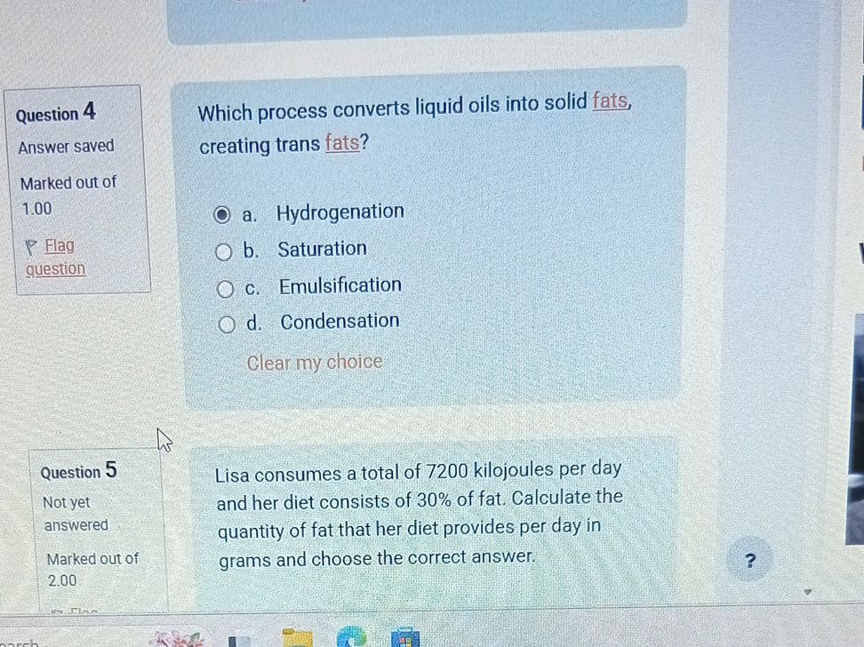 Which process converts liquid oils into | StudyX