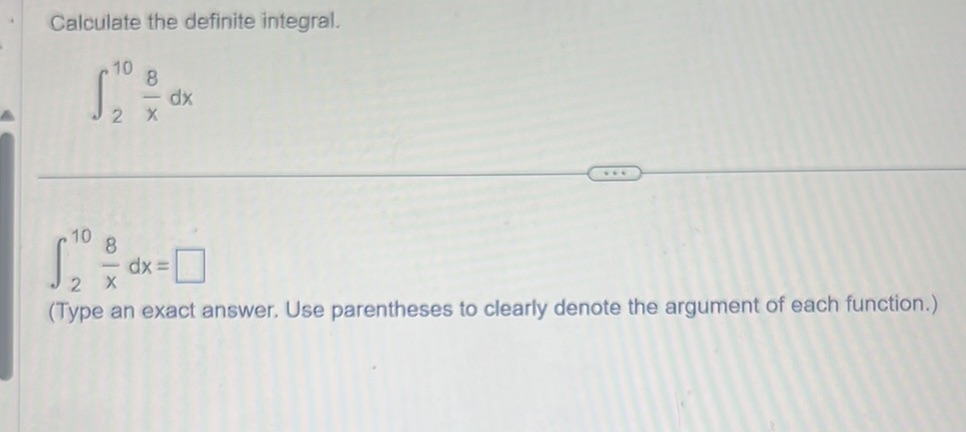 Calculate the definite integral. $ | StudyX
