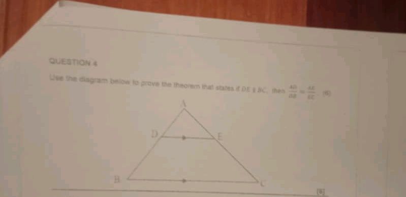 QUESTION 4 Use the diagram below to prove | StudyX