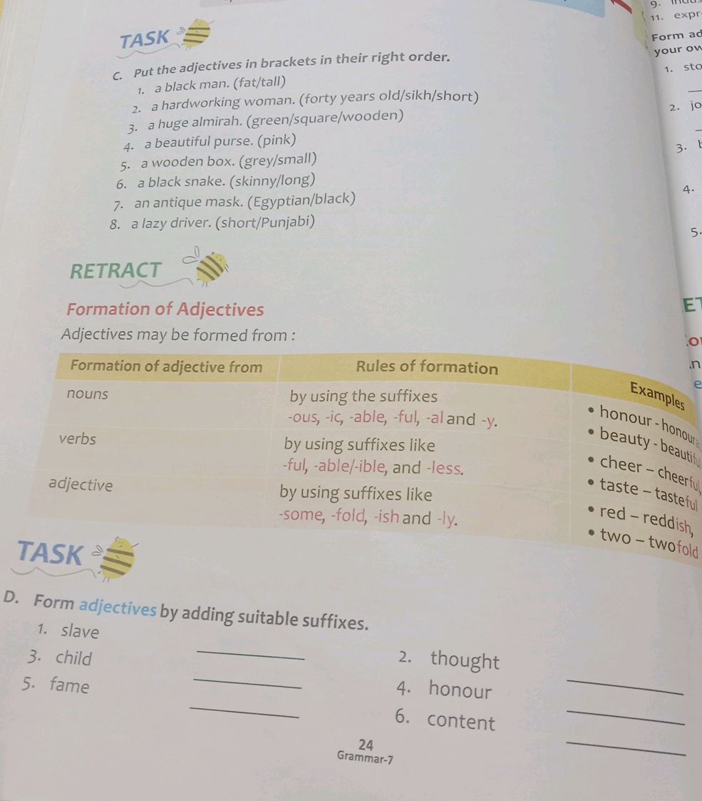 C. Put the adjectives in brackets in their | StudyX