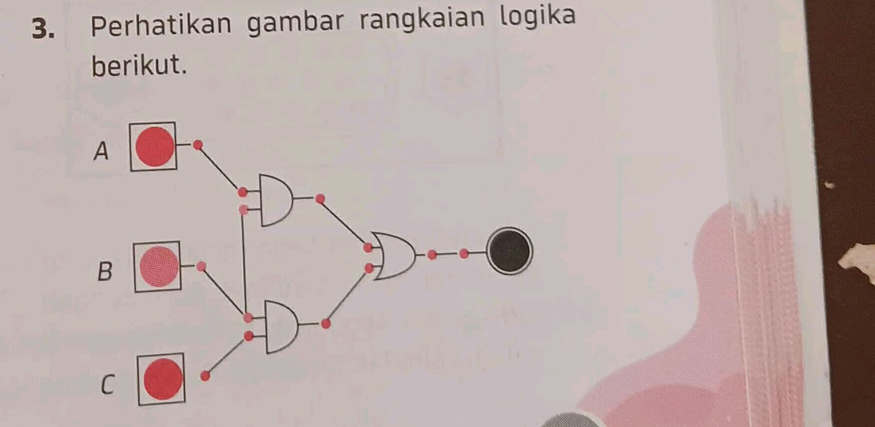 3. Perhatikan gambar rangkaian logika | StudyX