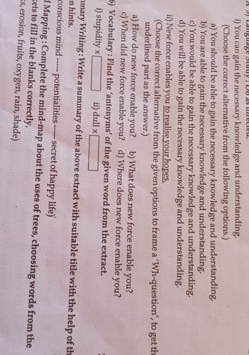 6) Vocabulary: Find the 'antonyms' of the | StudyX