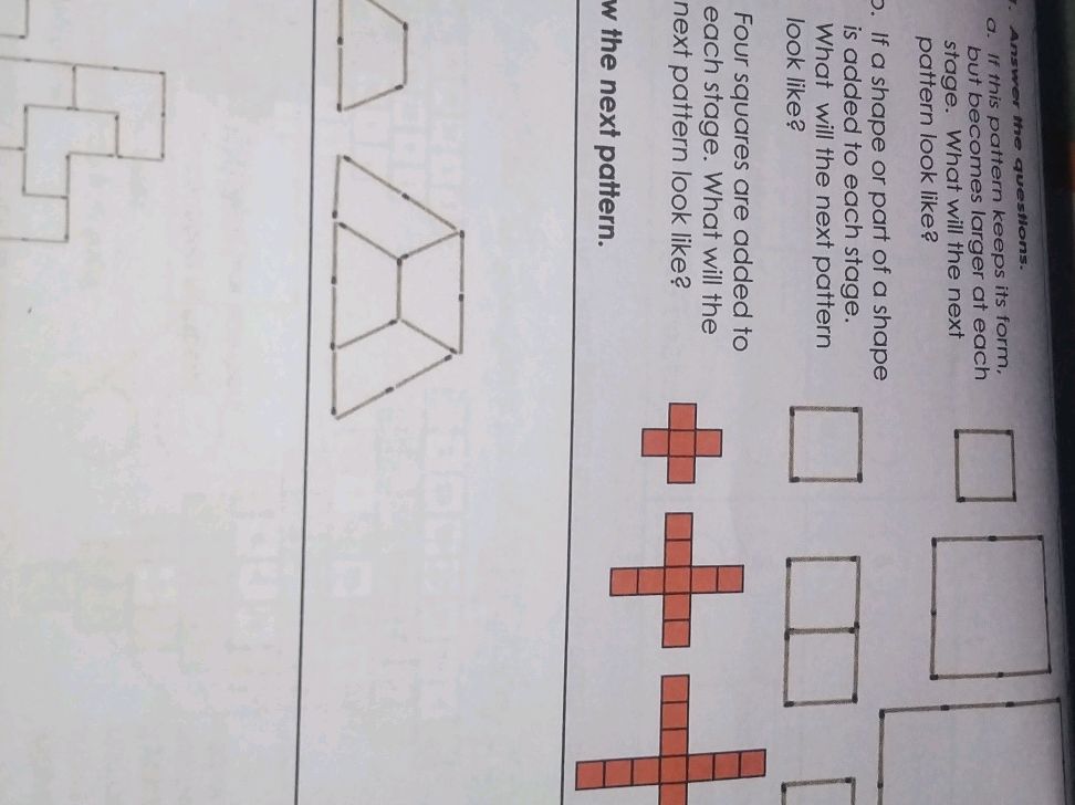 Answer the questions. a. If this pattern | StudyX