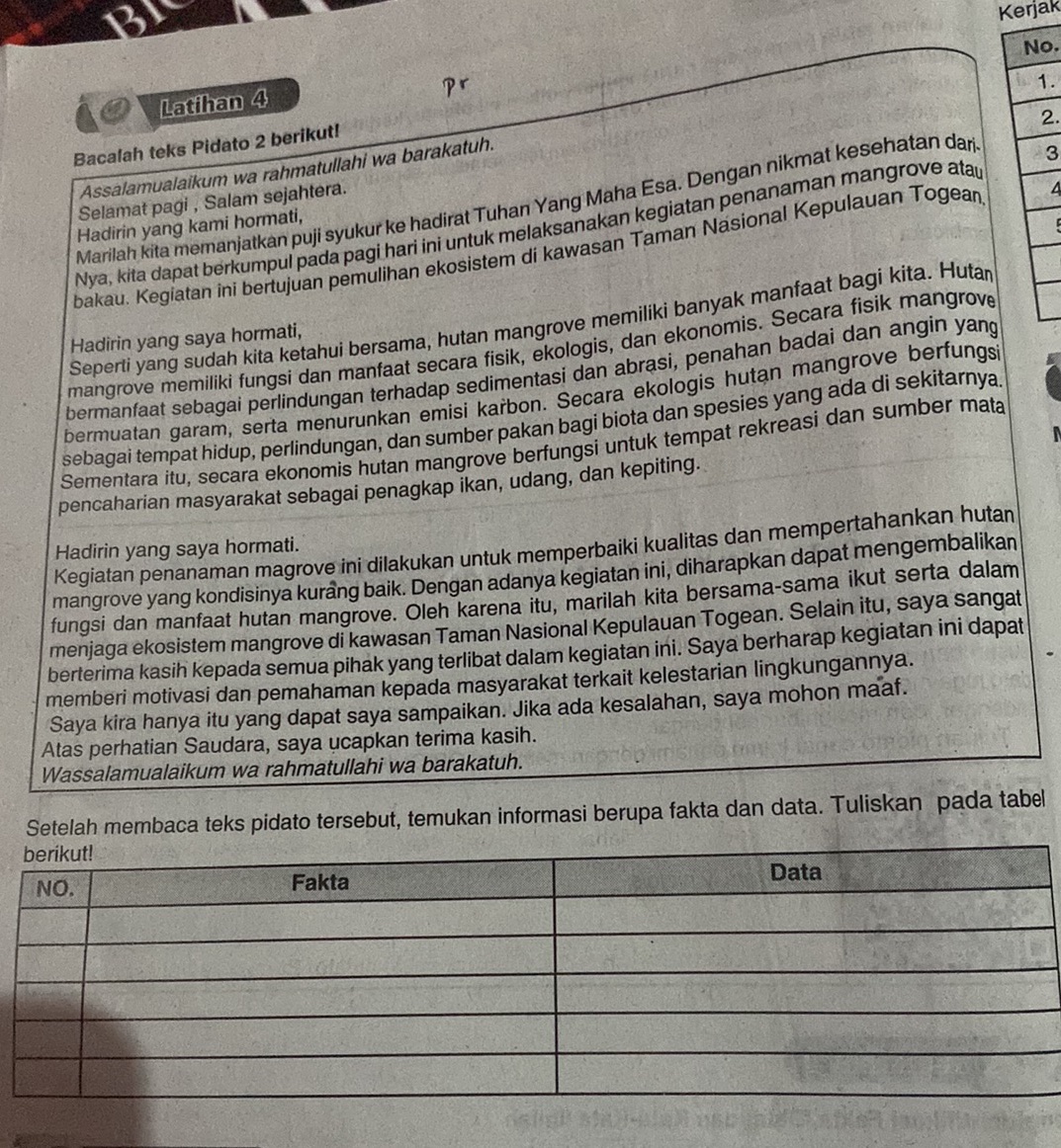 Setelah membaca teks pidato tersebut, | StudyX