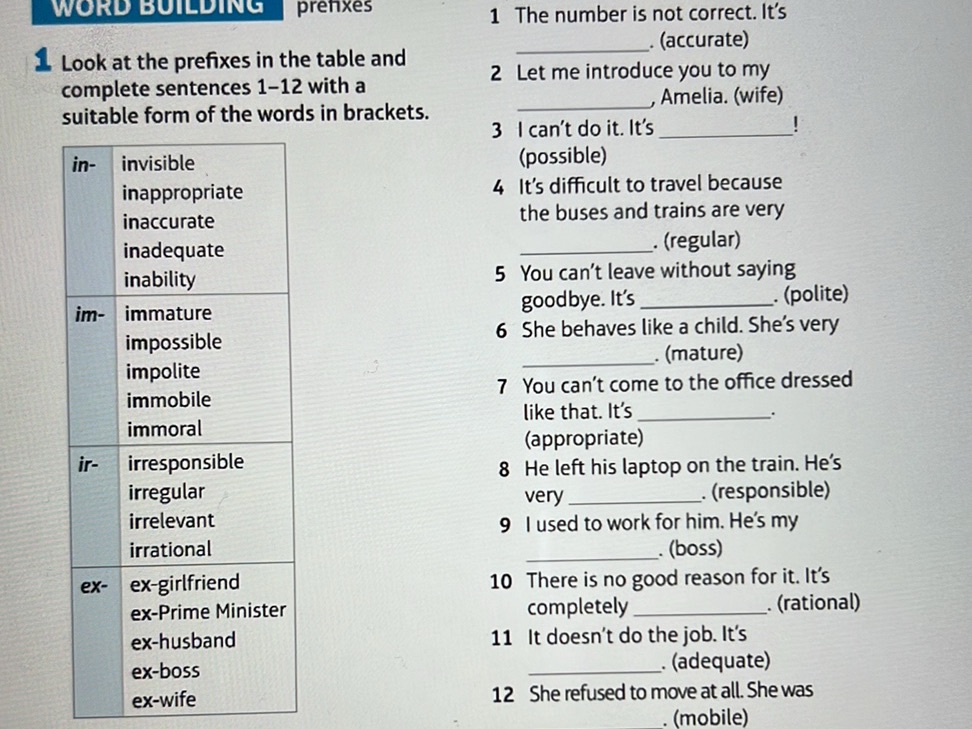 Look at the prefixes in the table and | StudyX