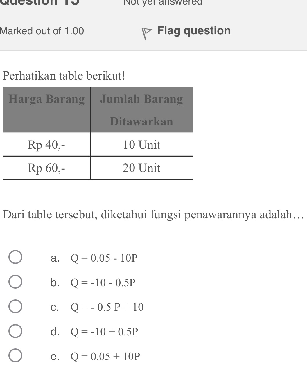 Perhatikan table berikut! | Harga Barang | | StudyX