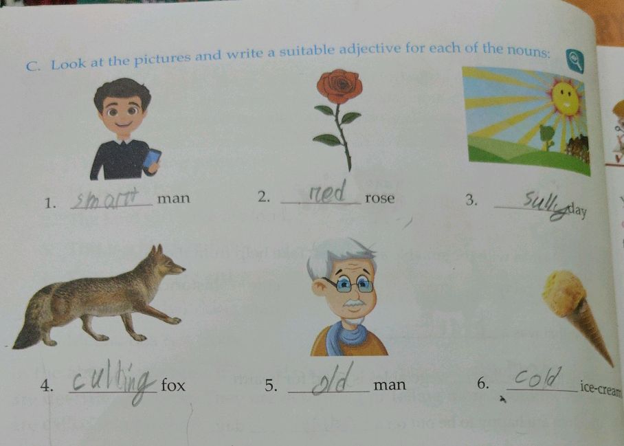 C. Look at the pictures and write a suitable | StudyX