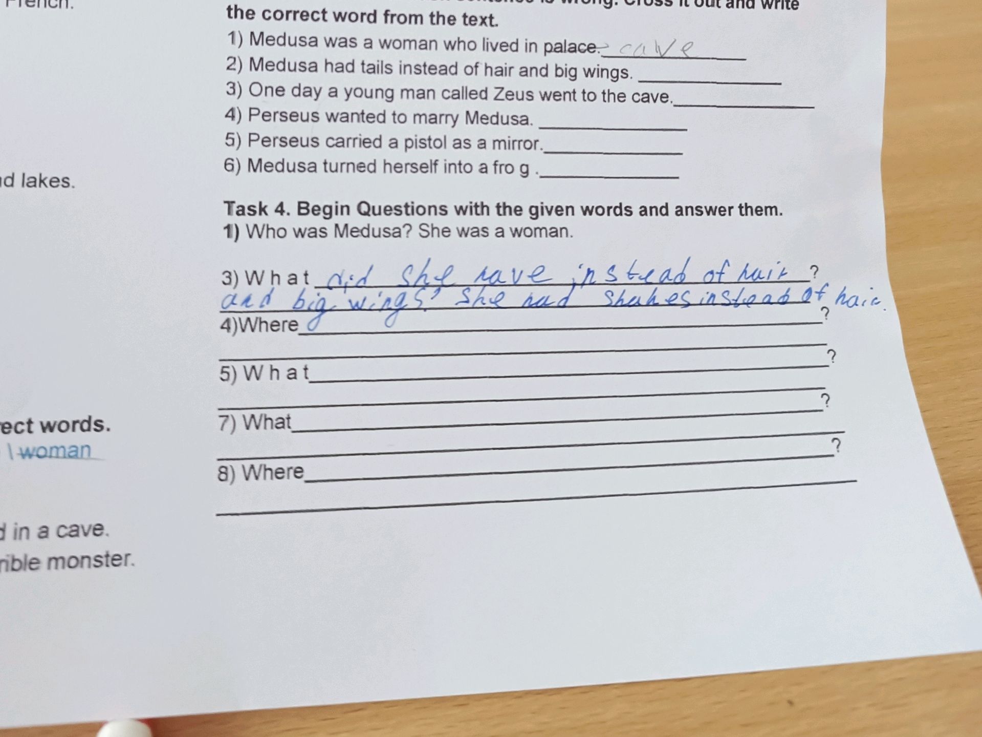 Task 4. Begin Questions with the given words | StudyX