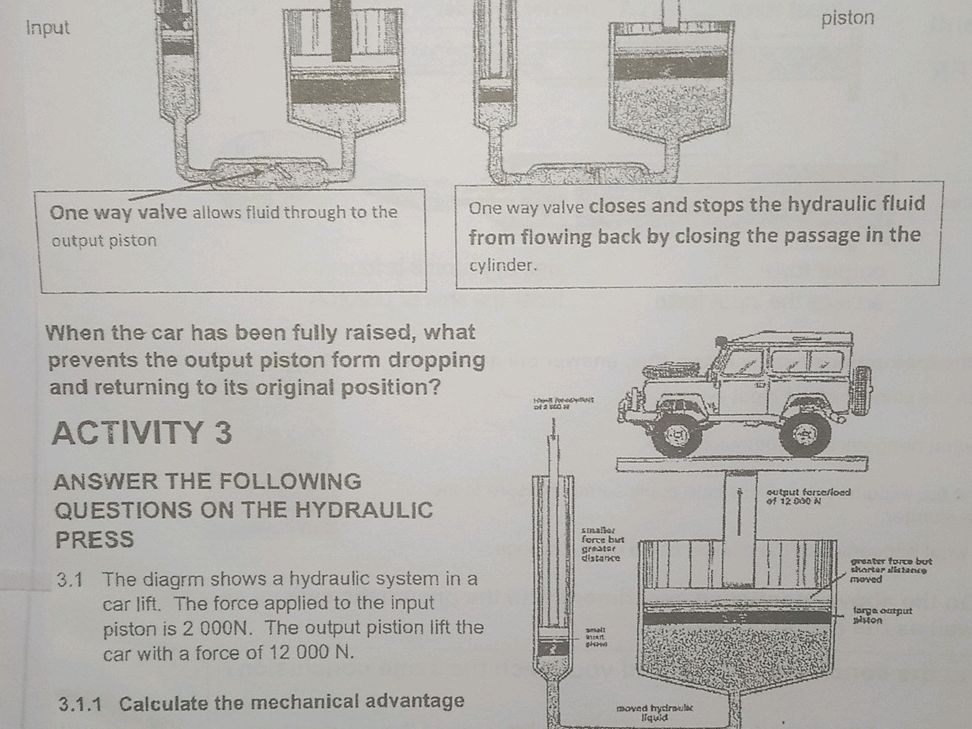When the car has been fully raised, what | StudyX