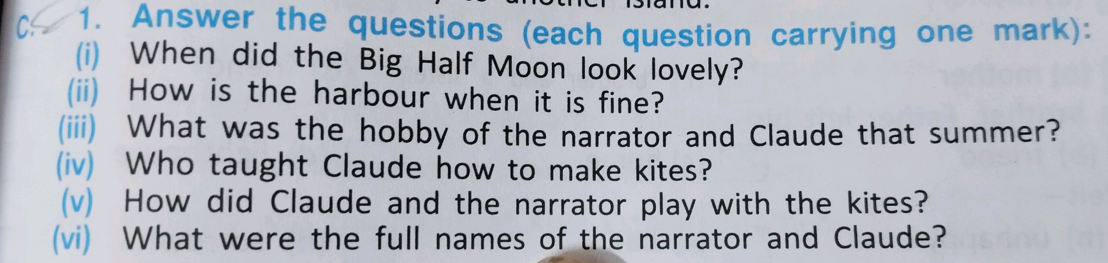 1. Answer the questions (each question | StudyX