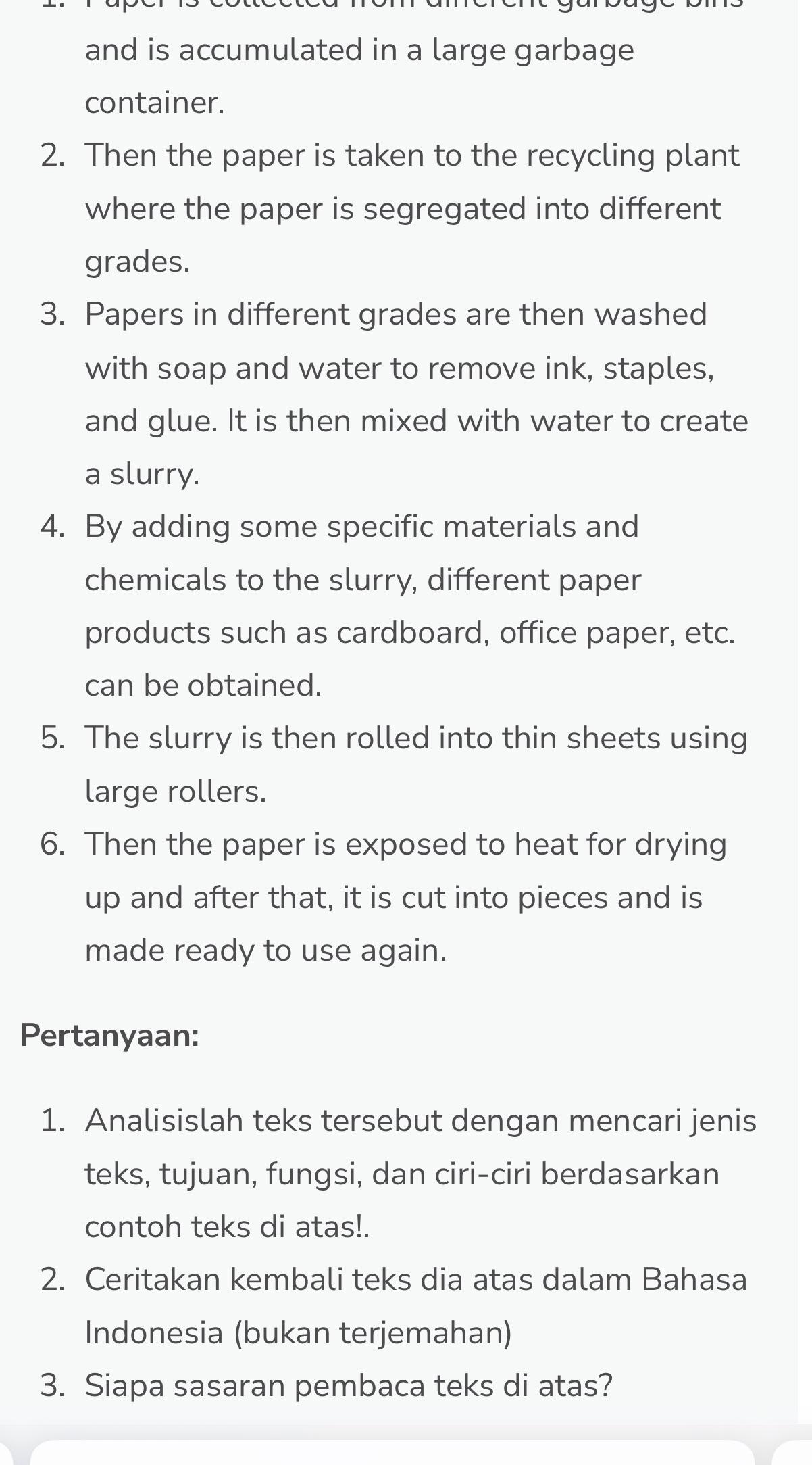 1. Analisislah teks tersebut dengan mencari | StudyX
