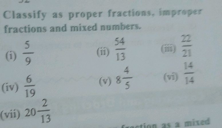Classify as proper fractions, improper | StudyX