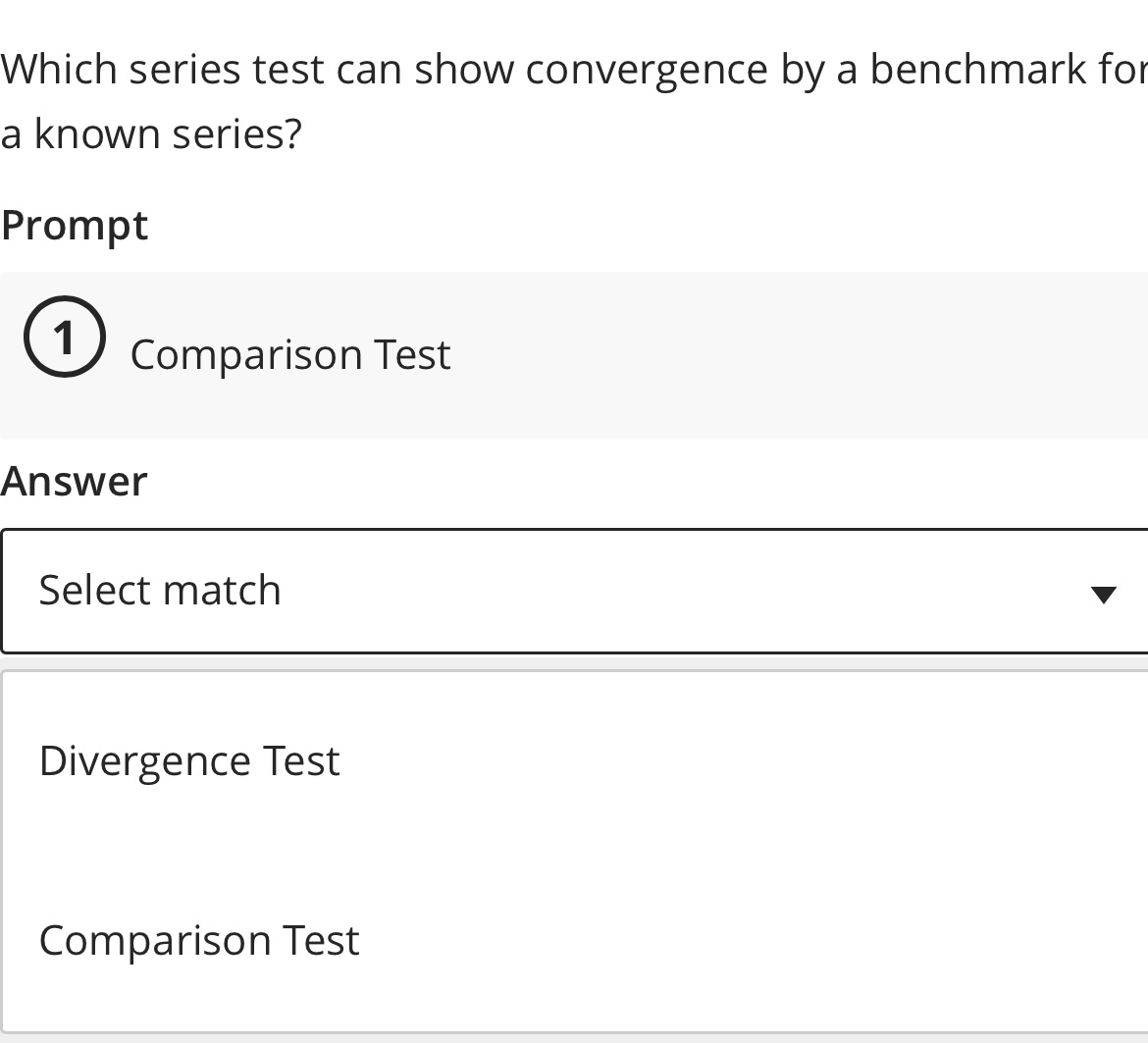 Which series test can show convergence by a | StudyX