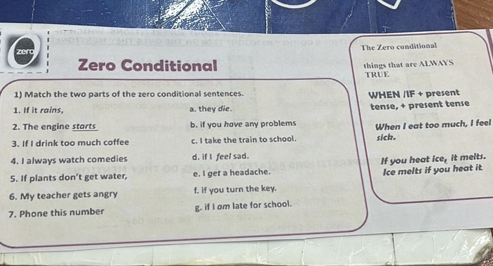 1) Match the two parts of the zero | StudyX