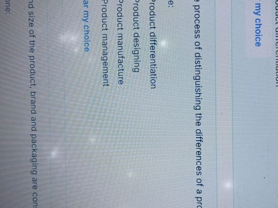 e process of distinguishing the differences | StudyX