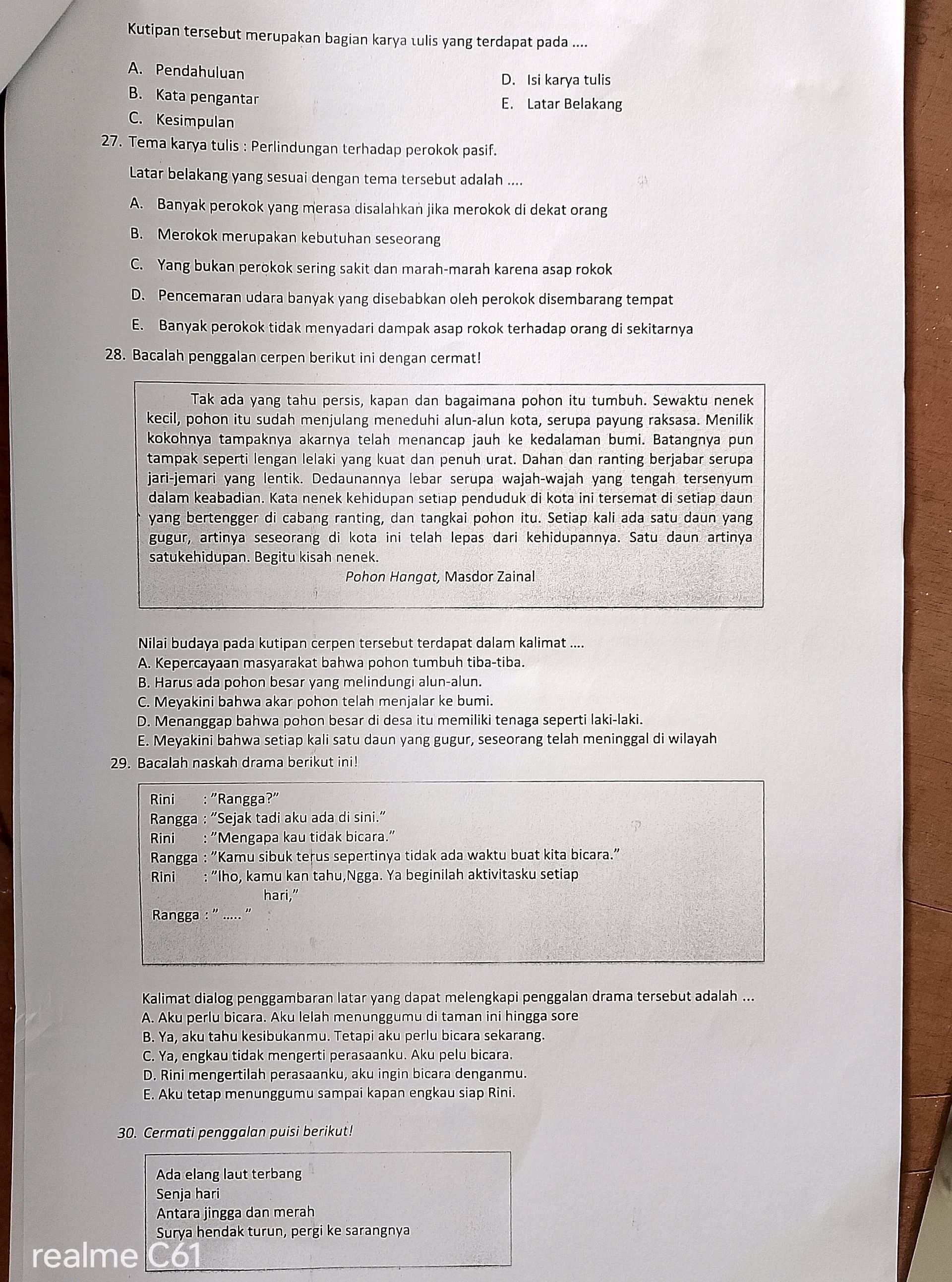 Kutipan tersebut merupakan bagian karya | StudyX