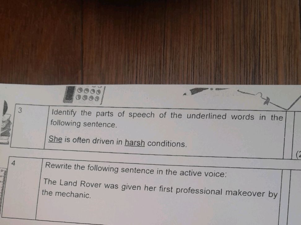 3 Identify the parts of speech of the | StudyX
