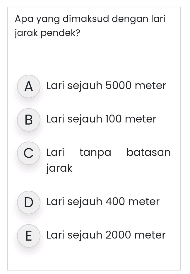 Apa yang dimaksud dengan lari jarak pendek? | StudyX