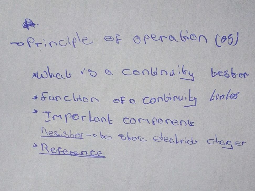 Principle of operation (as) * What is a | StudyX