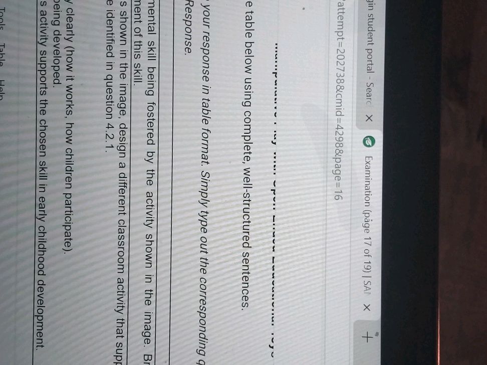 e table below using complete, | StudyX