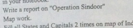 Write a report on "Operation Sindoor" Map | StudyX