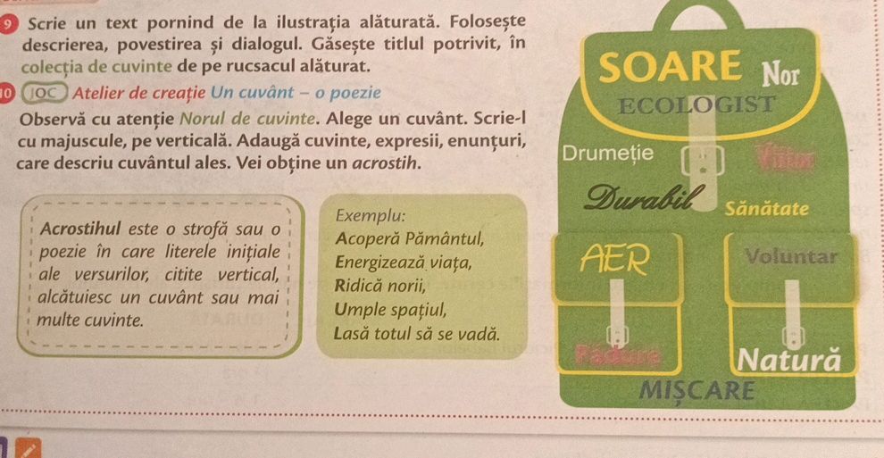 9. Scrie un text pornind de la ilustrația | StudyX