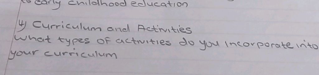 4) Curriculum and Activities What types of | StudyX