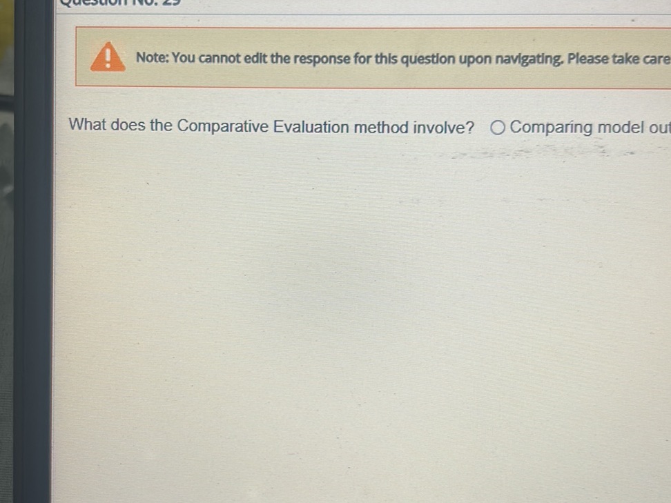 What does the Comparative Evaluation method | StudyX