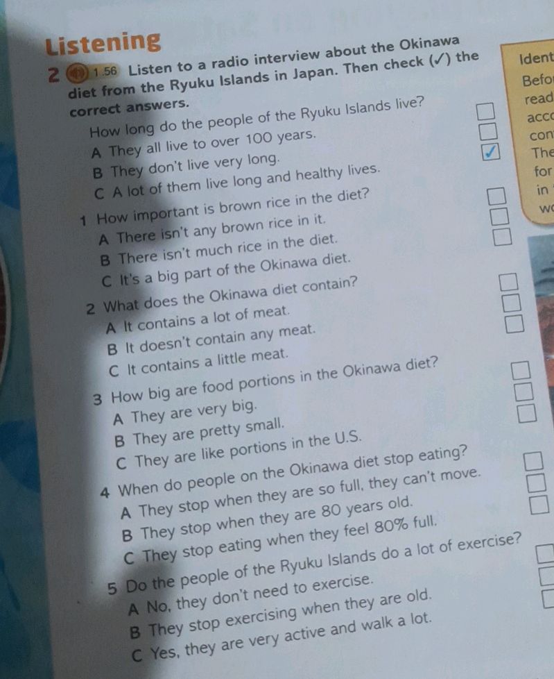 2 1.56 Listen to a radio interview about the | StudyX