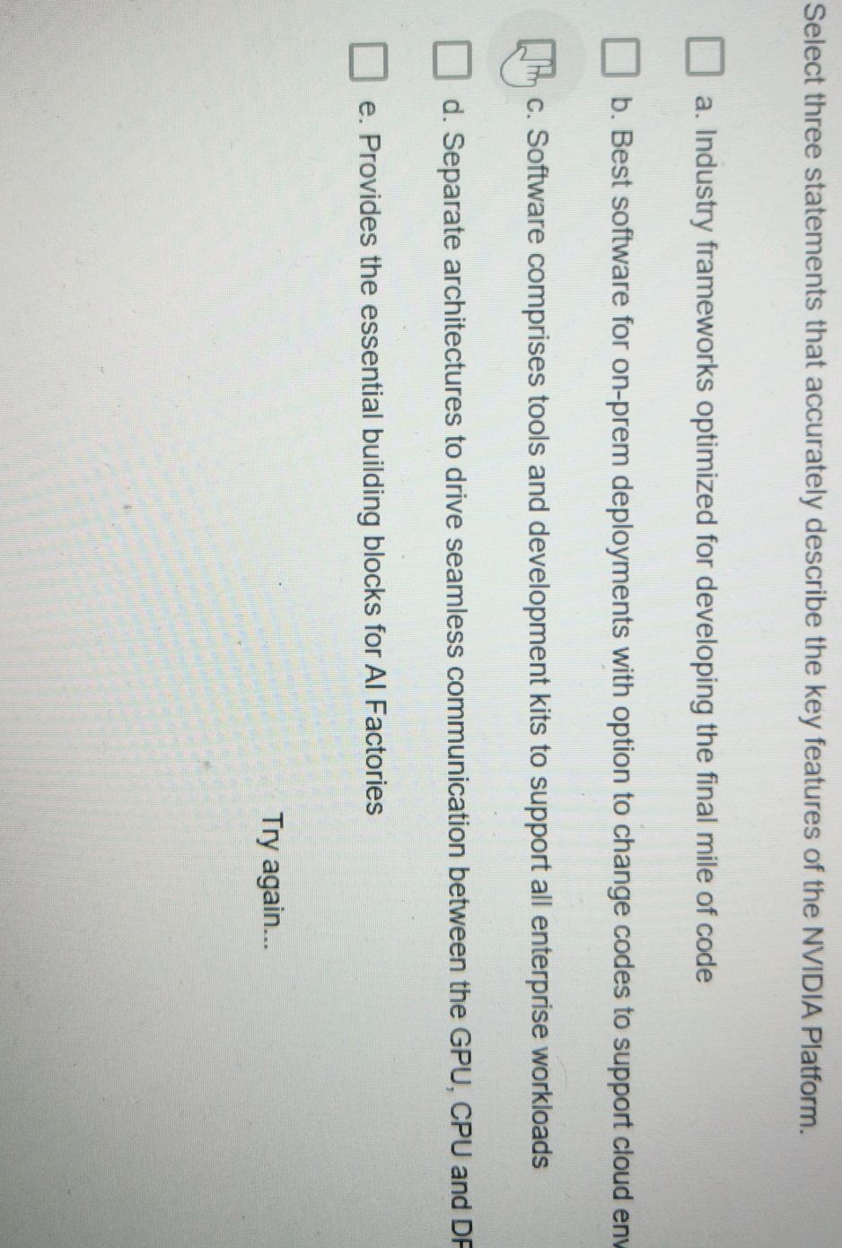 Select three statements that accurately | StudyX