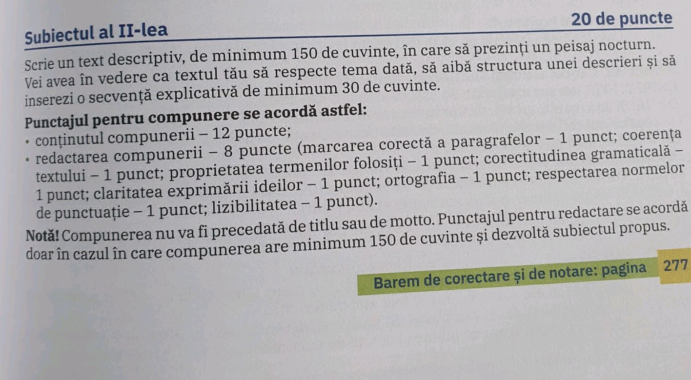 Scrie un text descriptiv, de minimum 150 de | StudyX