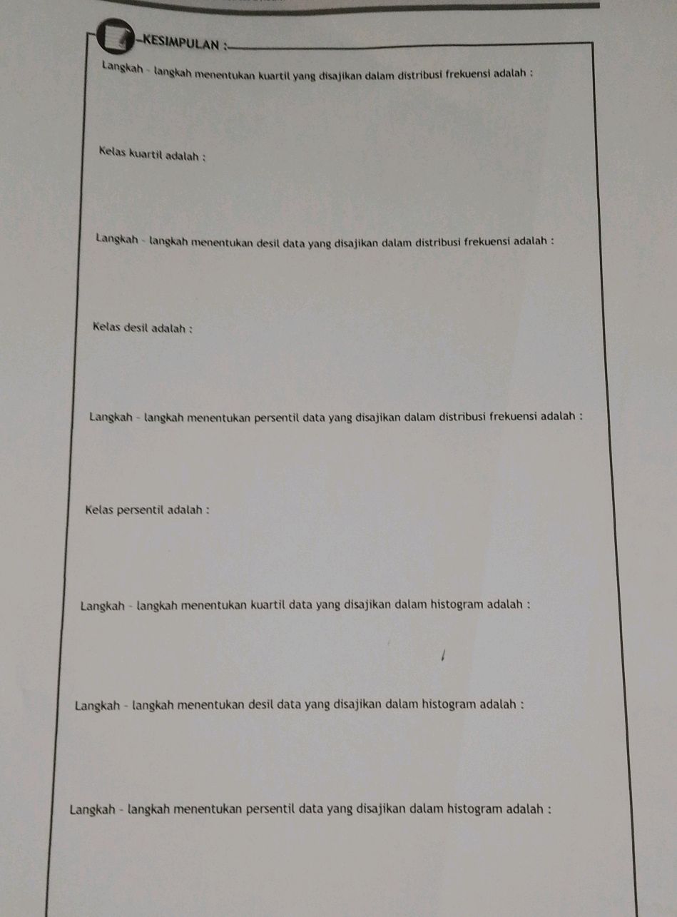 Langkah-langkah menentukan kuartil yang | StudyX