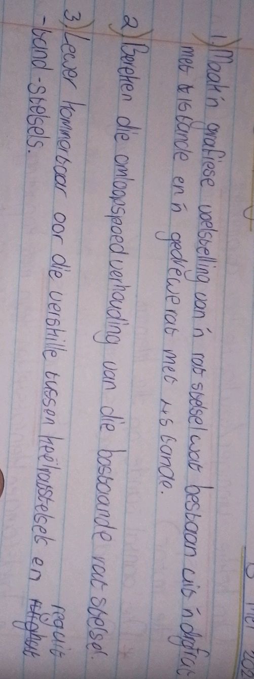 1) Maak in grafiese voelstelling van 'n rat | StudyX