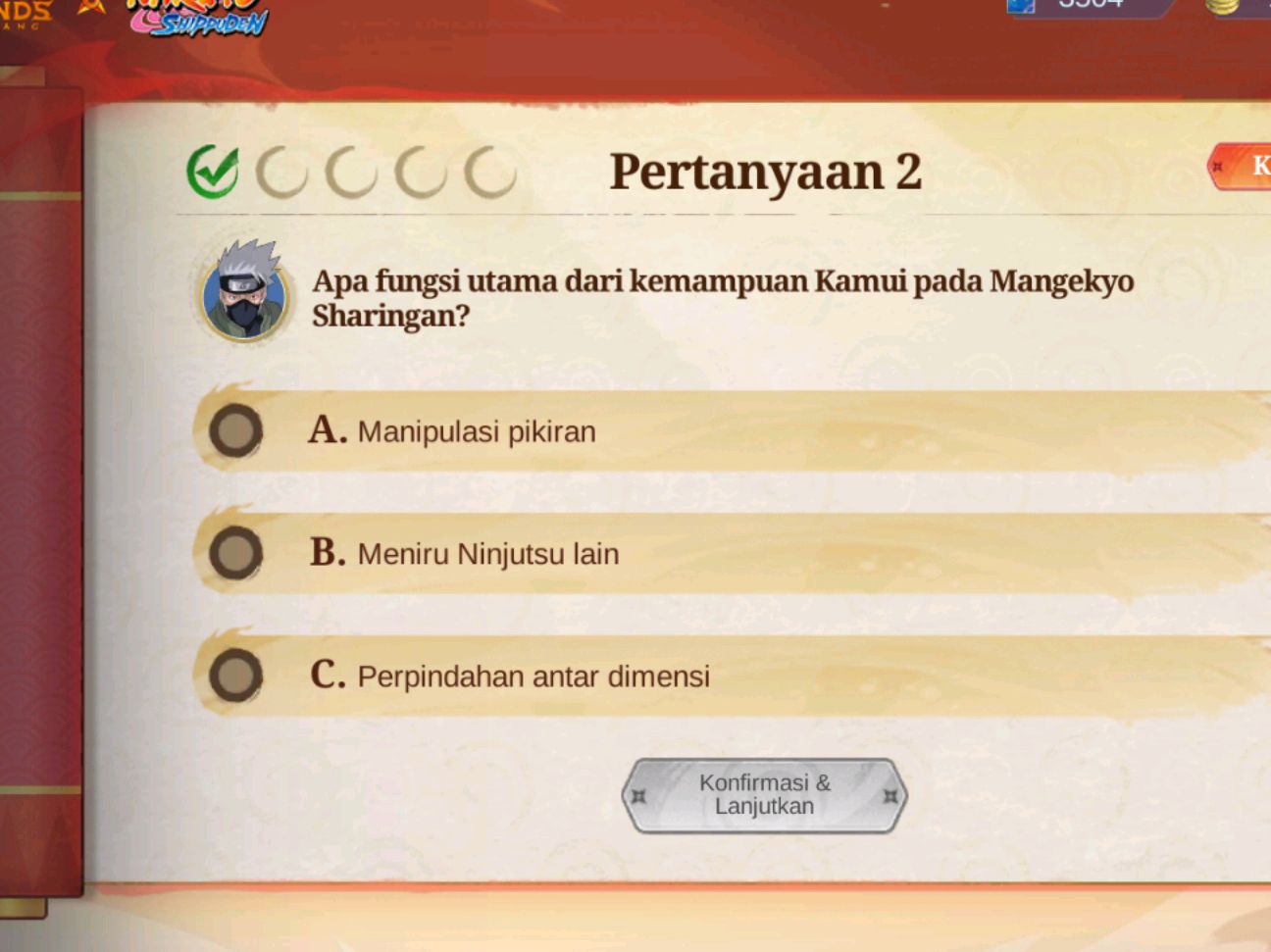 Apa fungsi utama dari kemampuan Kamui pada | StudyX