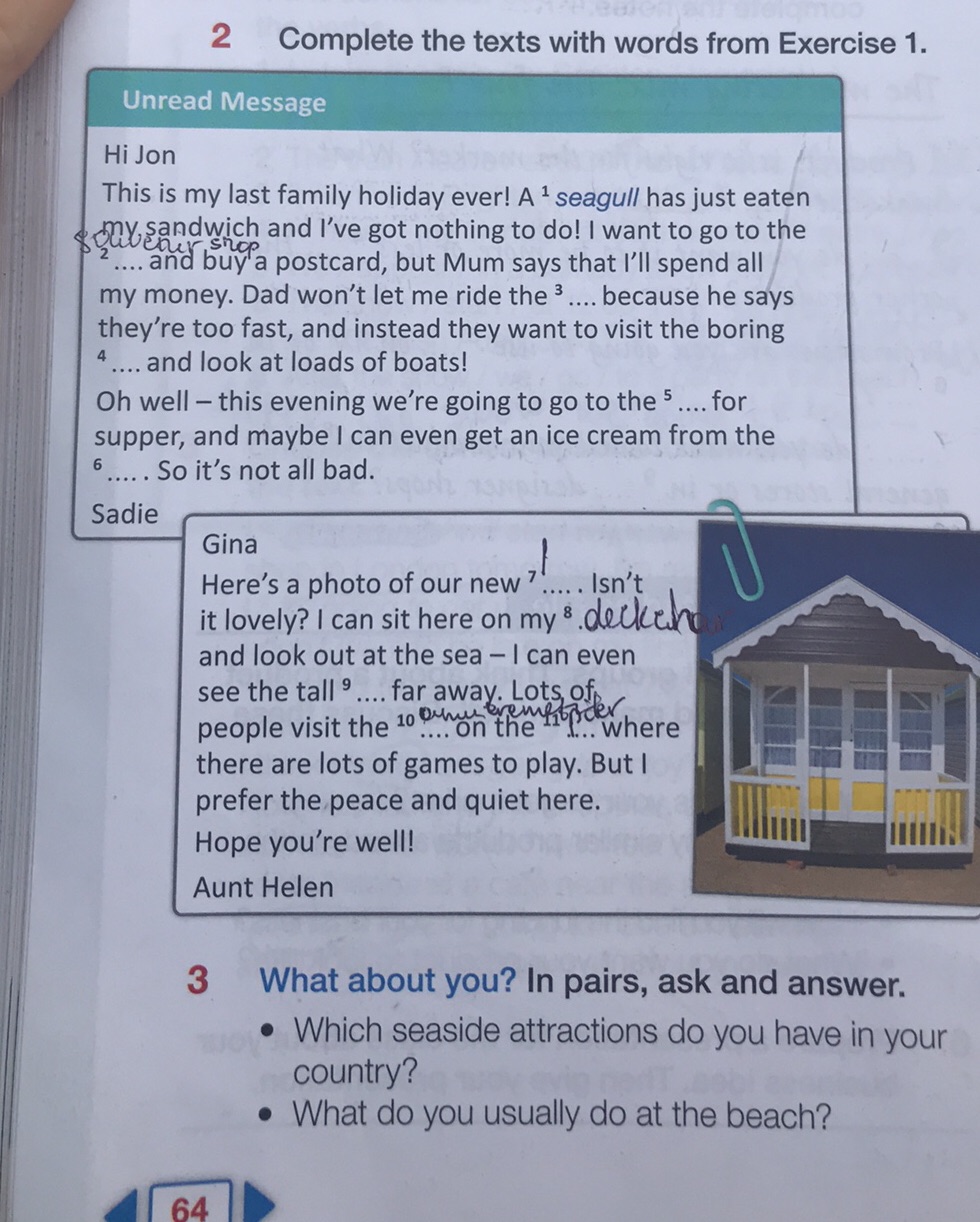 2 Complete the texts with words from | StudyX