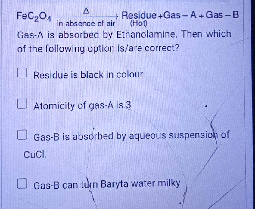 ${FeC2O4}$ $ { { in absence of air}}$ | StudyX