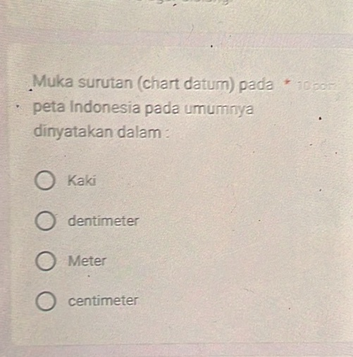 Muka surutan (chart datum) pada peta | StudyX
