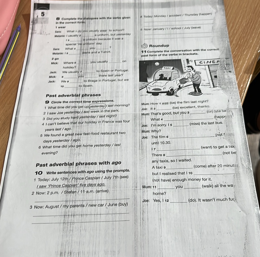5 Complete the dialogues with the verbs | StudyX