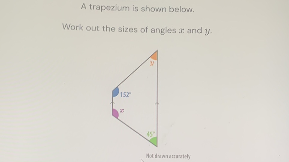 A trapezium is shown below. Work out the | StudyX