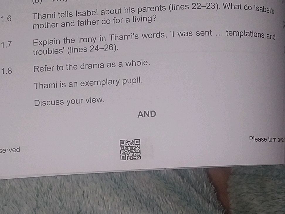 6 Thami tells Isabel about his parents