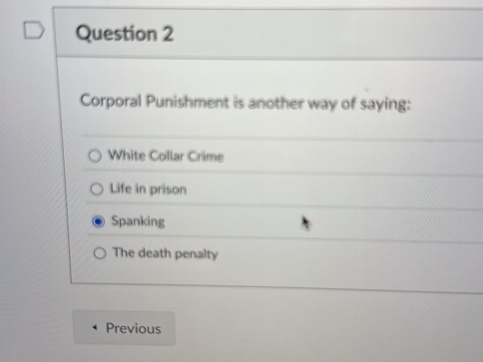 Corporal Punishment is another way of | StudyX