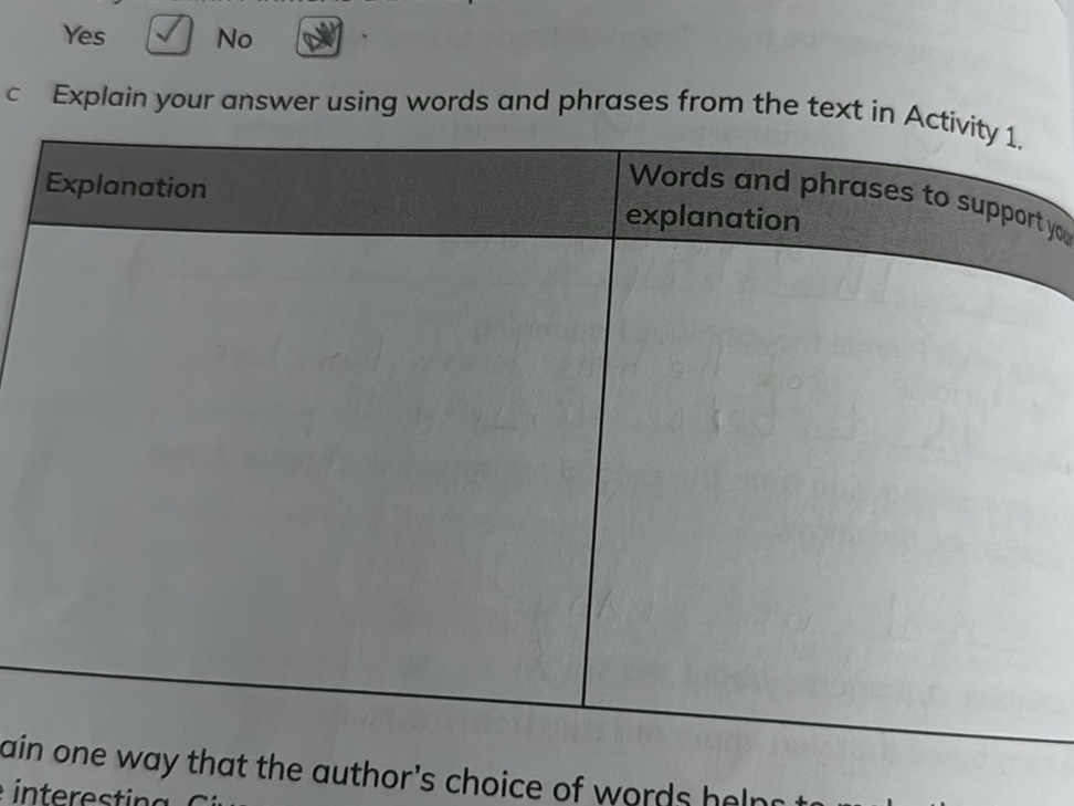 c Explain your answer using words and | StudyX